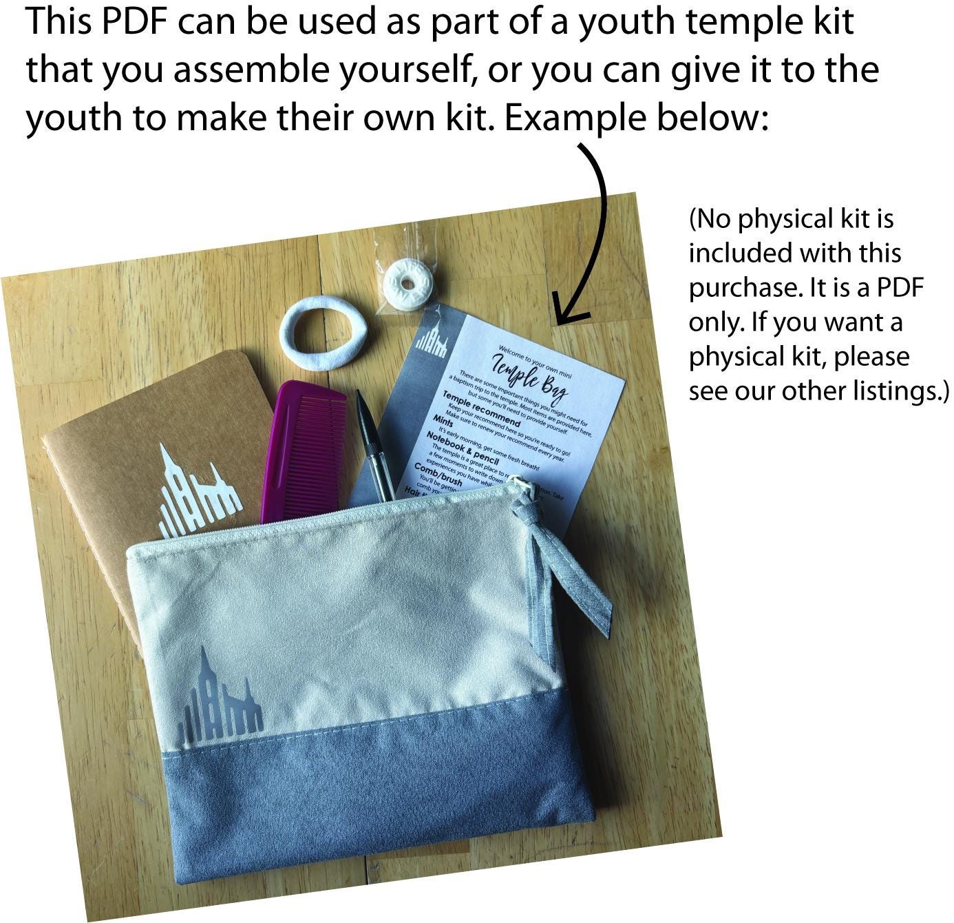 PDF for LDS Youth Temple Bag - Etsy