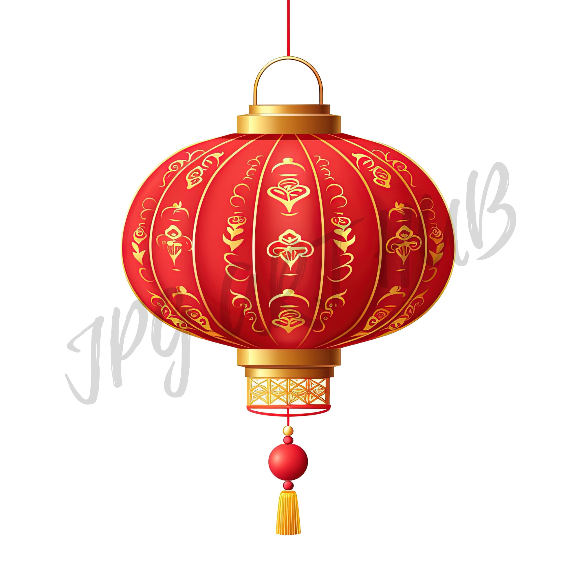 Watercolor Chinese Lanterns Clipart Paper Lantern High - Etsy