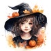Cute Little Witch Clipart Halloween Clipart High Quality - Etsy