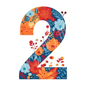 Watercolor Autumn Numbers Clipart, Autumn Clipart, Digital Download ...