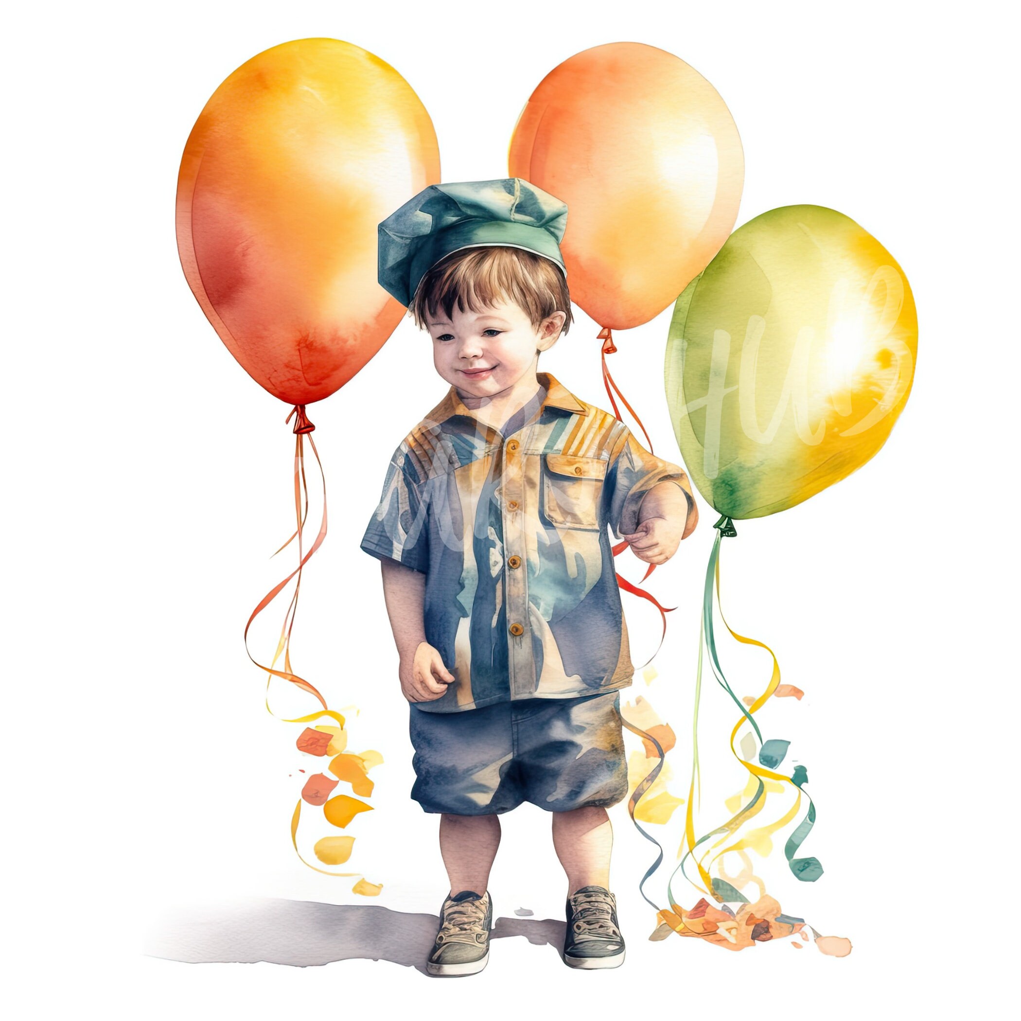 Watercolor Kids Graduation Clipart, High Quality JPG, Card Making ...