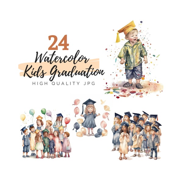 Graduation Clipart Kids - Etsy