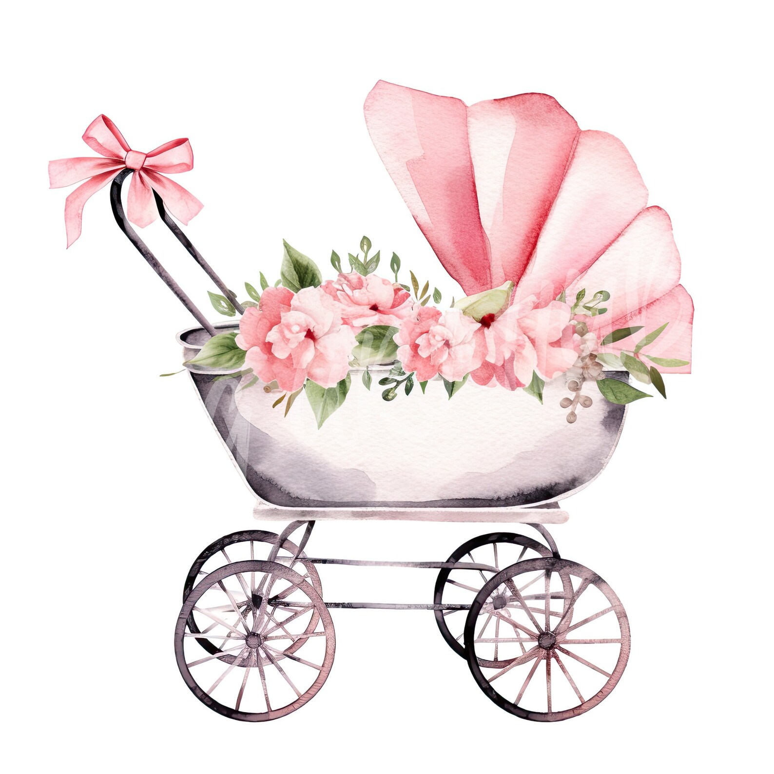 Watercolor Girl Baby Shower Clipart, Girl Clipart, Baby Clipart ...
