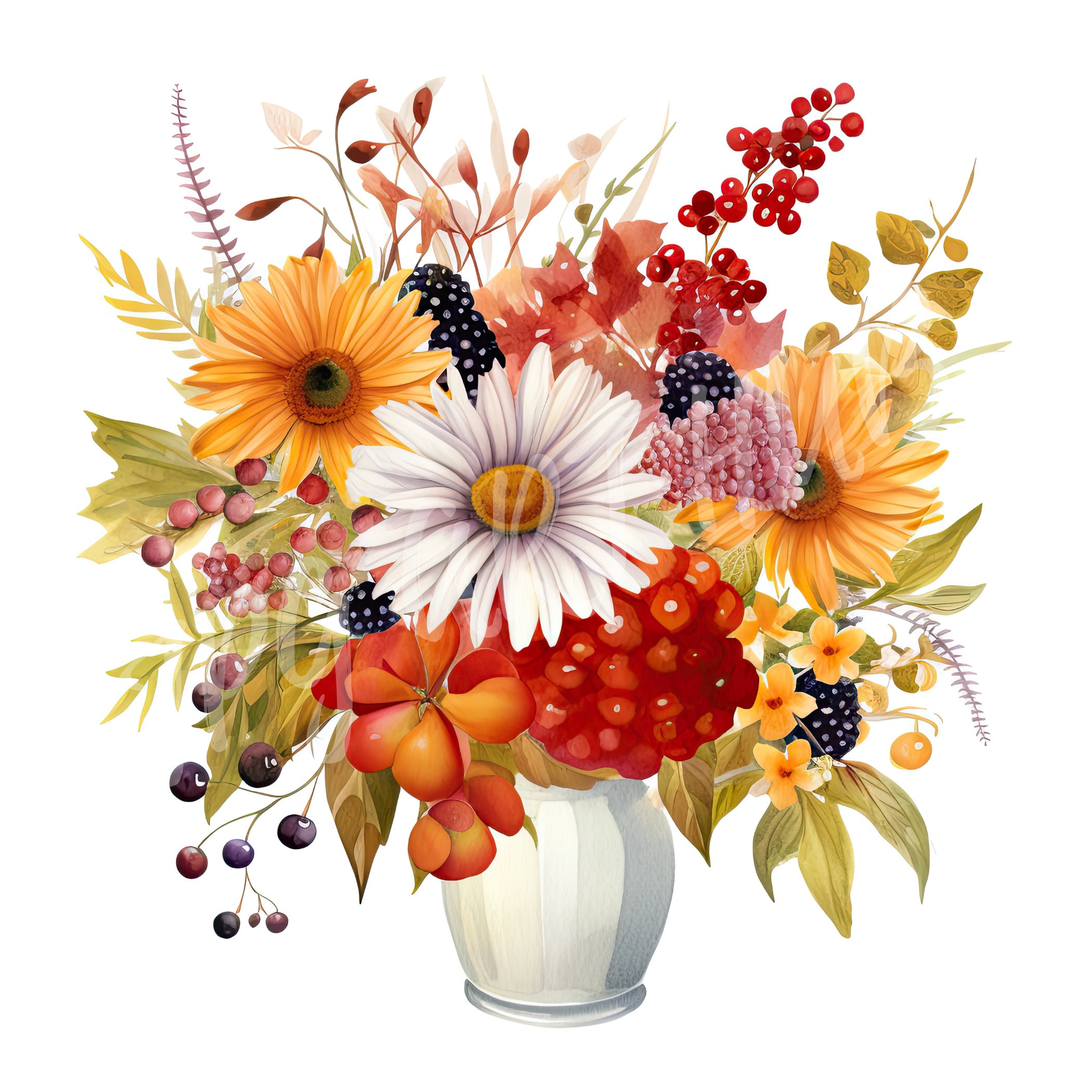 Watercolor Fall Season Clipart Bundle Autumn Clipart High - Etsy