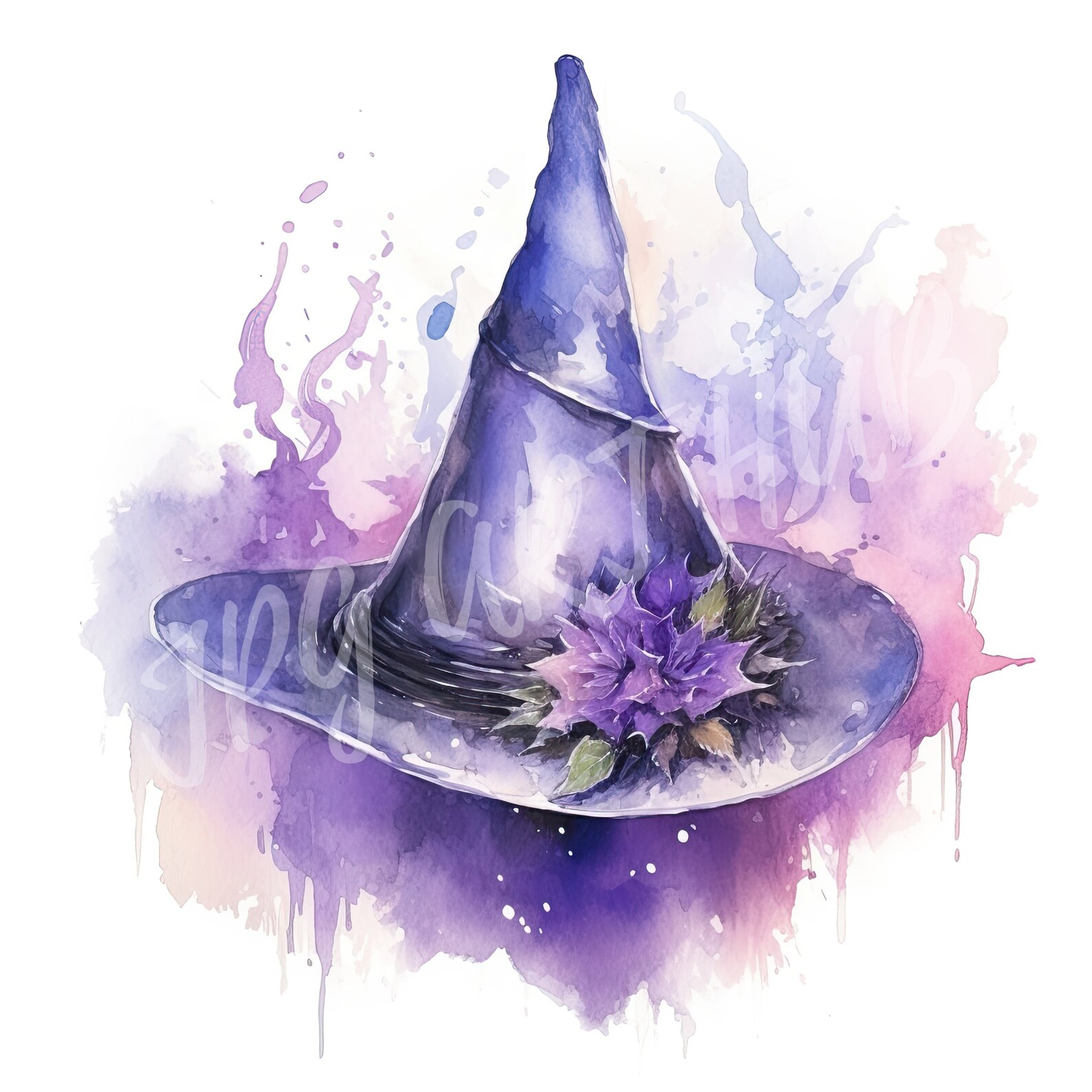 Watercolor Magic Wizard Clipart Bundle, Cute Halloween Clipart, Digital ...