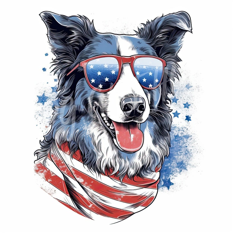 Watercolor Patriotic Dogs Clipart Bundle, 4th of July, Memorial Day ...