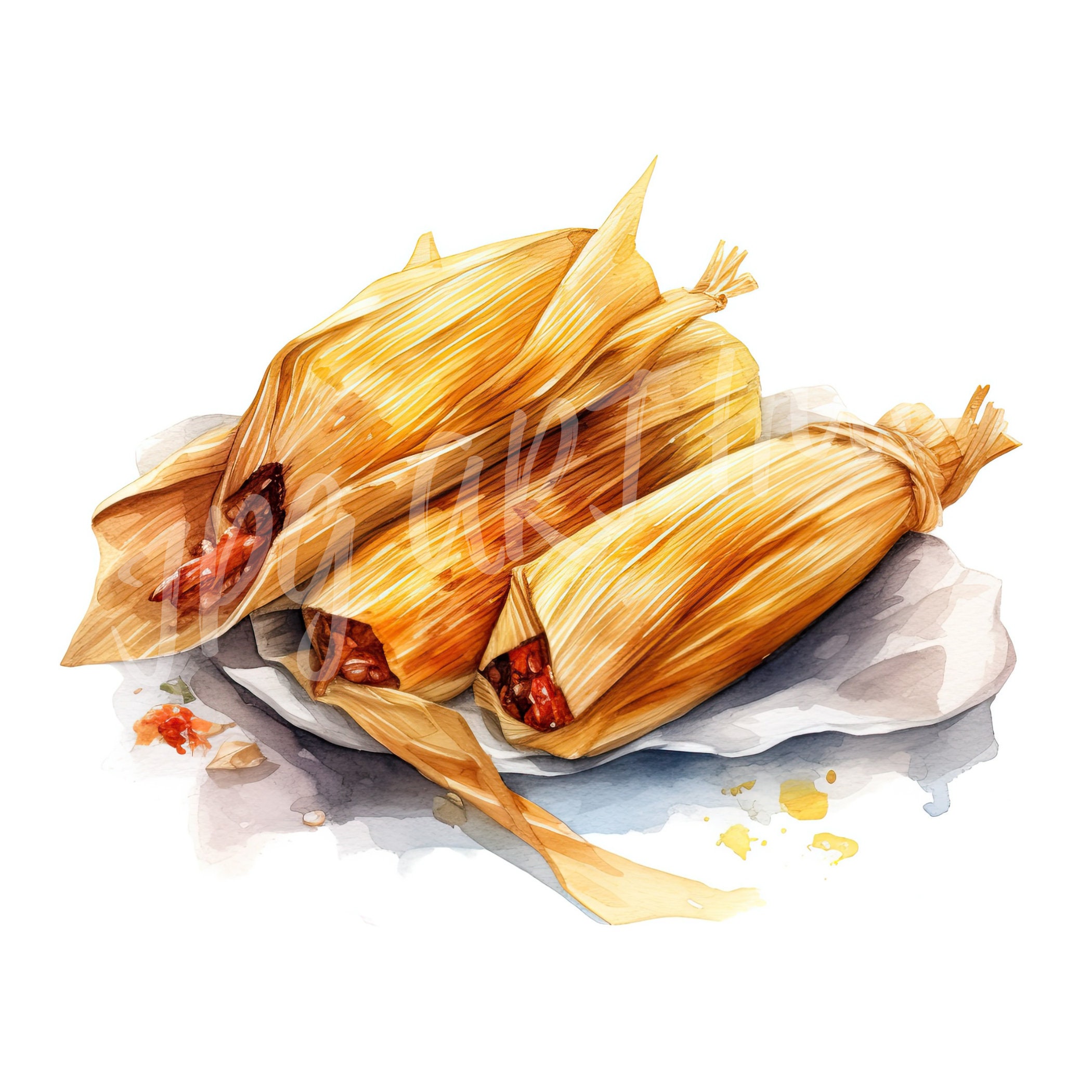 Watercolor Mexican Food Clipart Mexican Clipart Tacos - Etsy