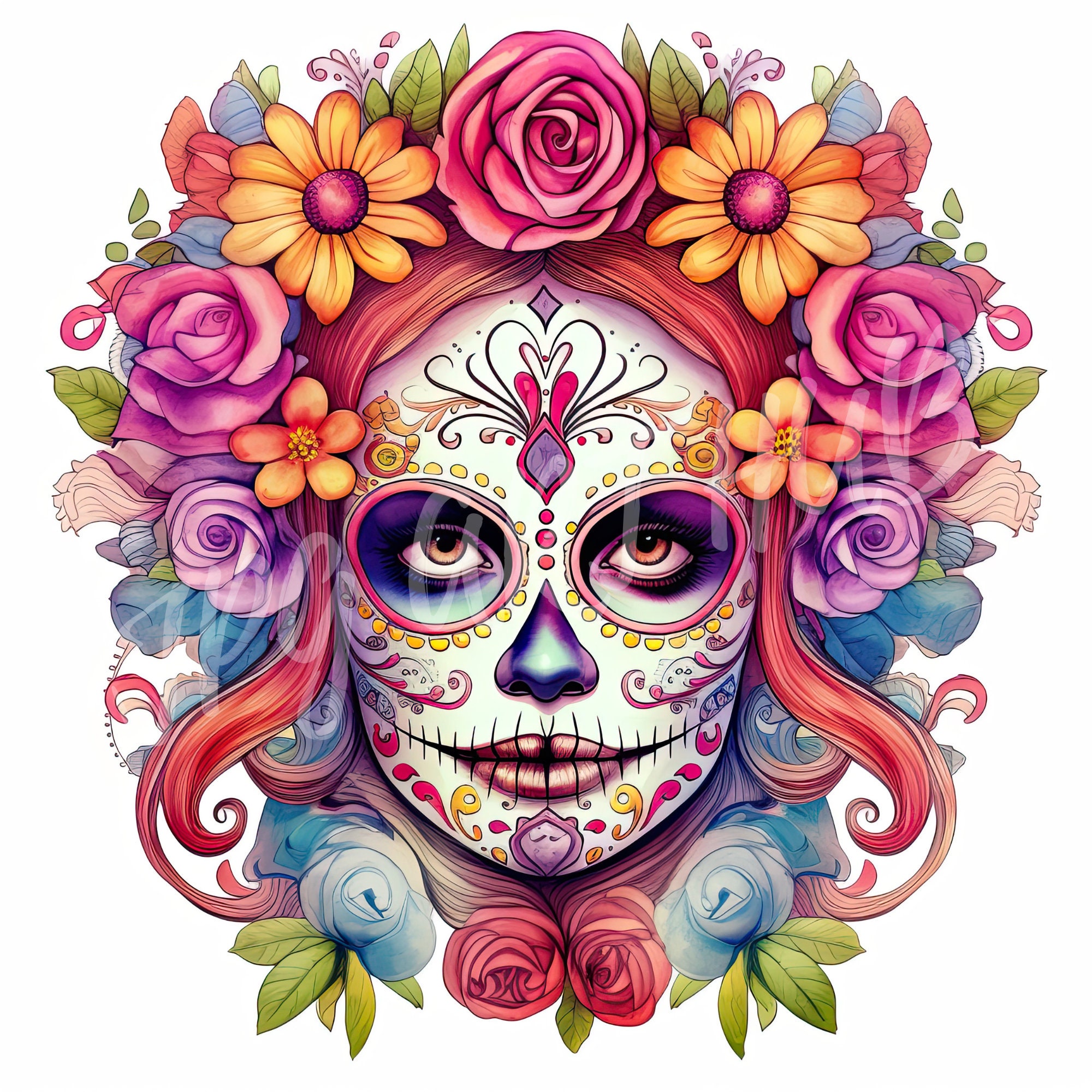Day of the Death Clipart Bundle, High Quality JPG, Digital Download ...