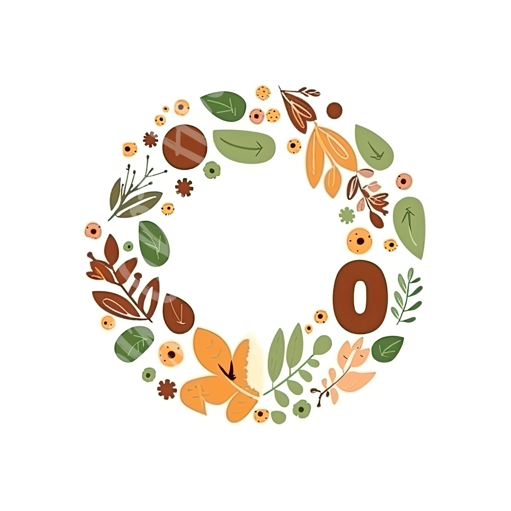 Watercolor Autumn Numbers Clipart, Autumn Clipart, Digital Download ...