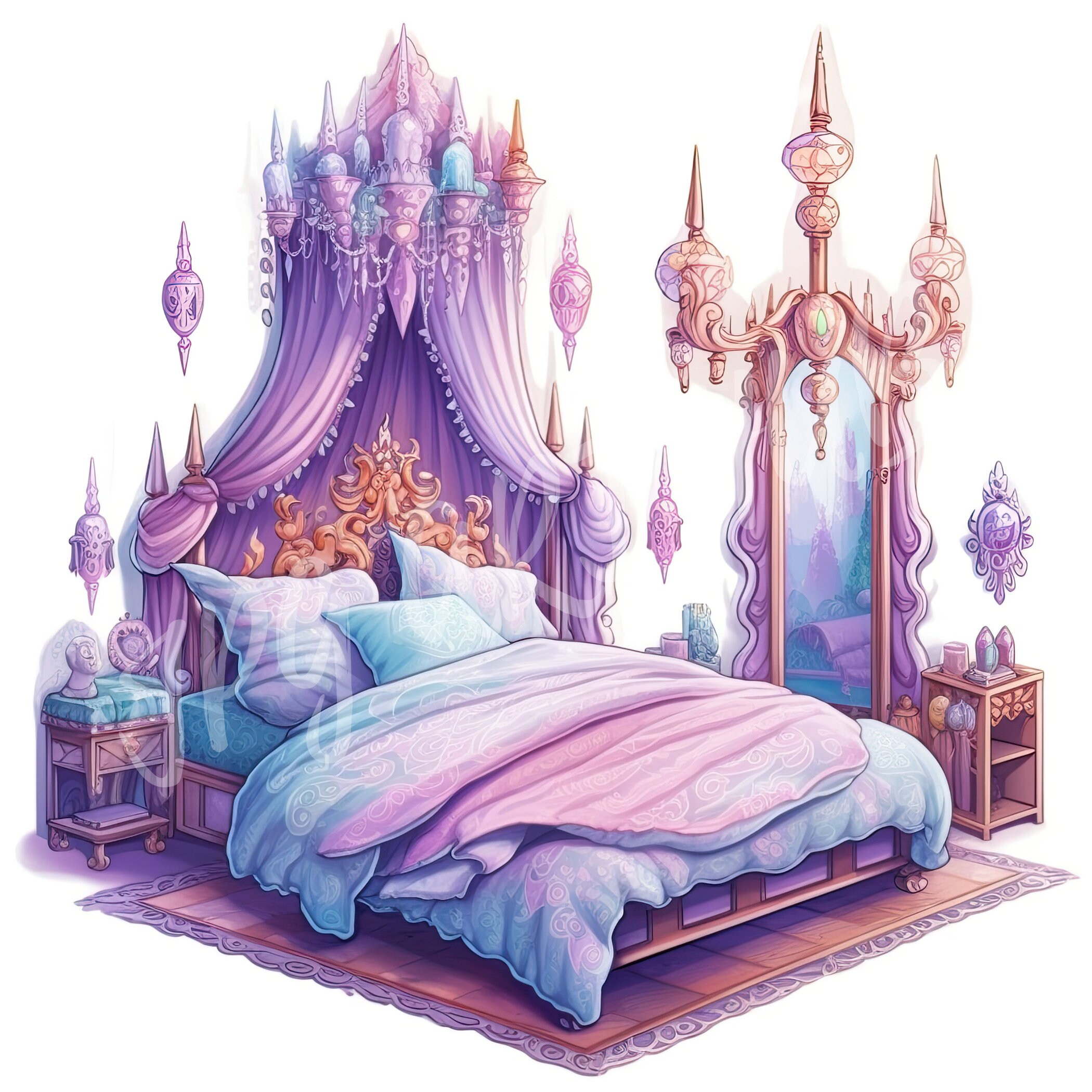 Princess Crystal Magic World Clipart, Princess Clipart, High Quality ...