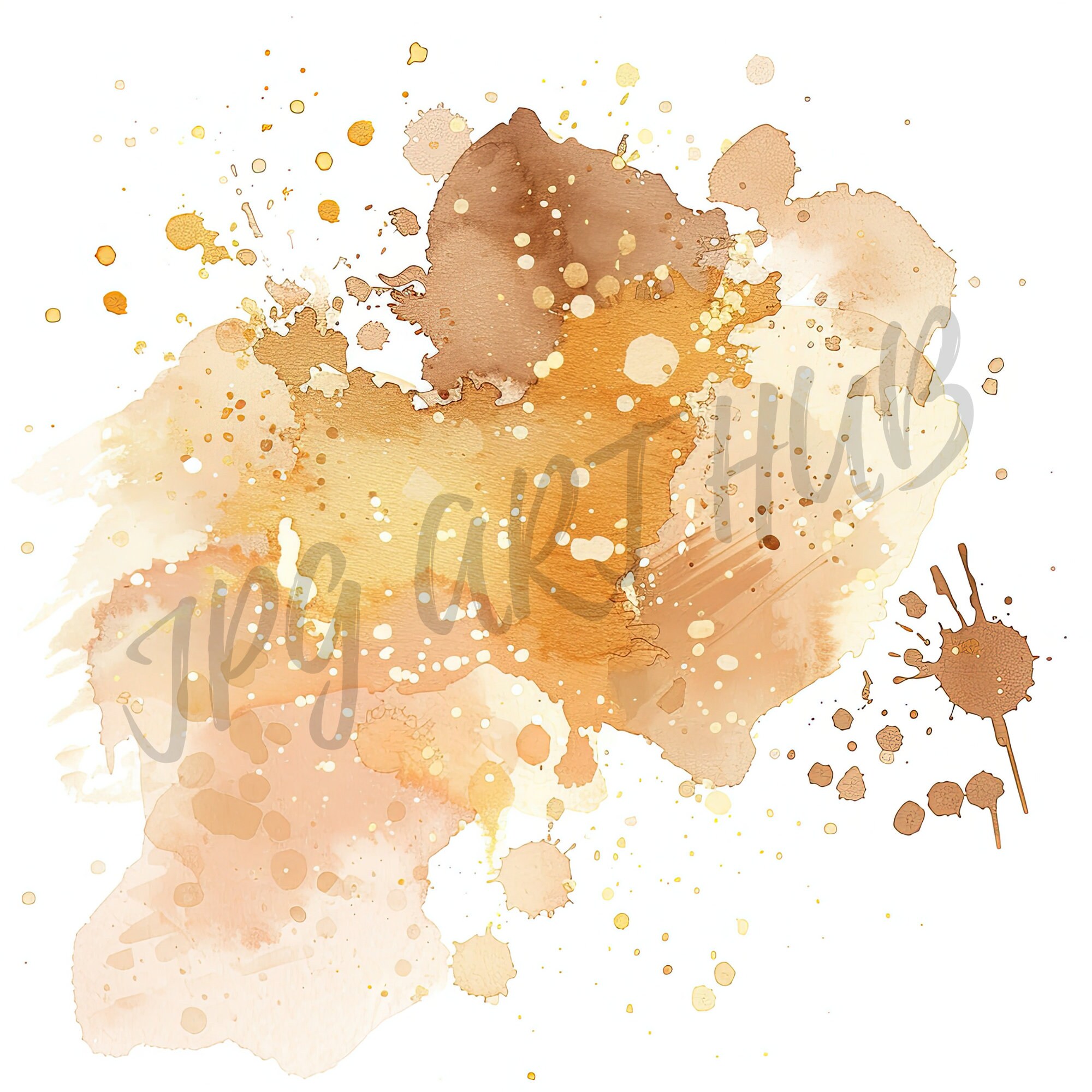 Watercolor Neutral Splatter Clipart, Digital Download, Splashes Neutral ...