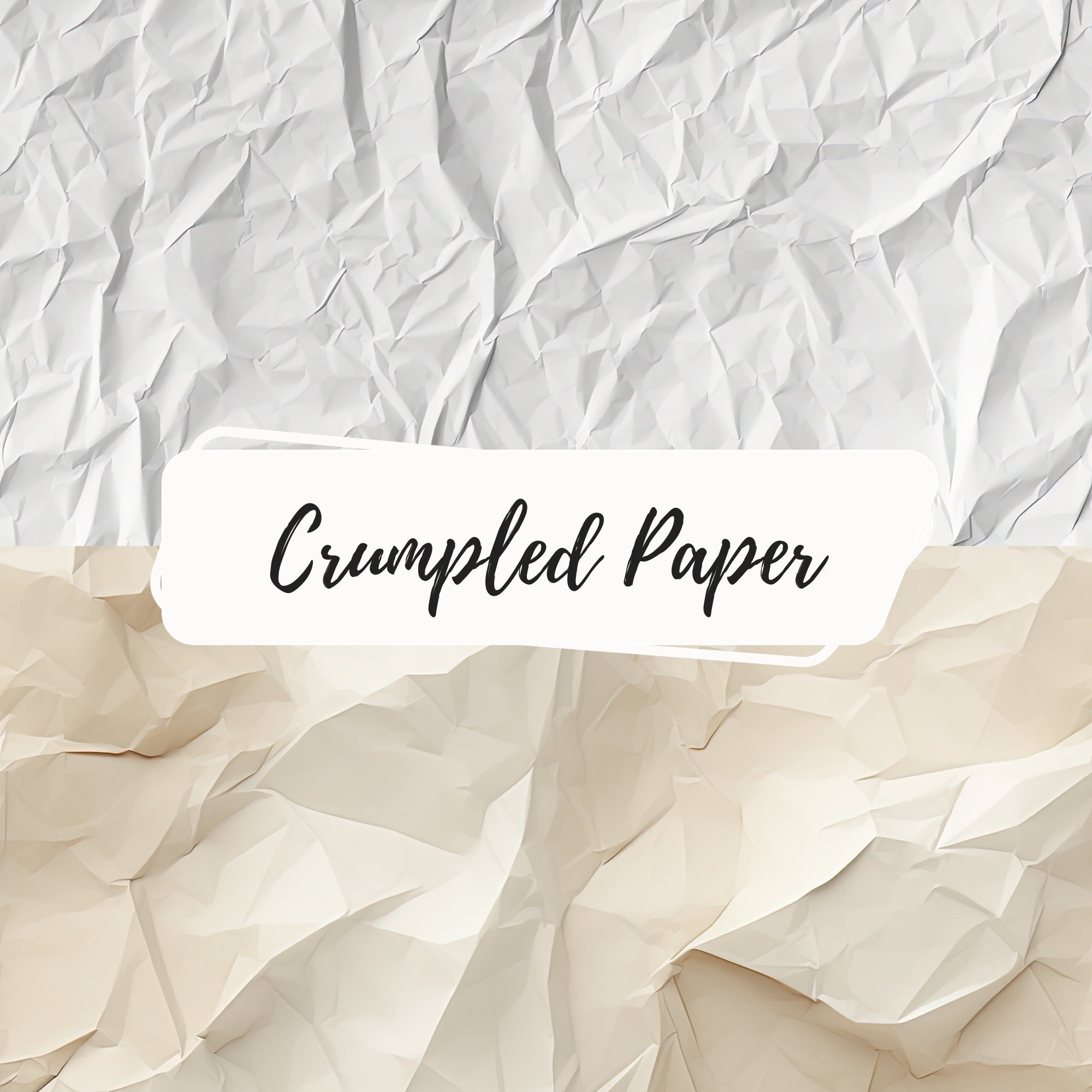 Seamless Crumpled Digital Paper, Printable Kraft Paper Background ...