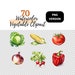 Watercolor Vegetables Clipart PNG, Veggies Clipart, Food Clipart ...