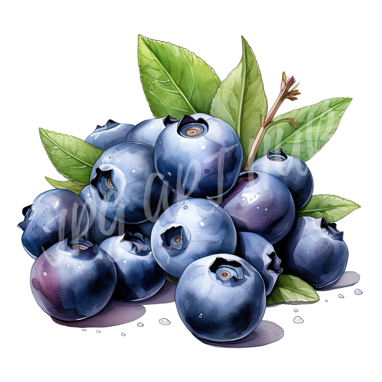 Watercolor Berries Clipart Super Pack, Strawberry Clipart, Blueberry ...