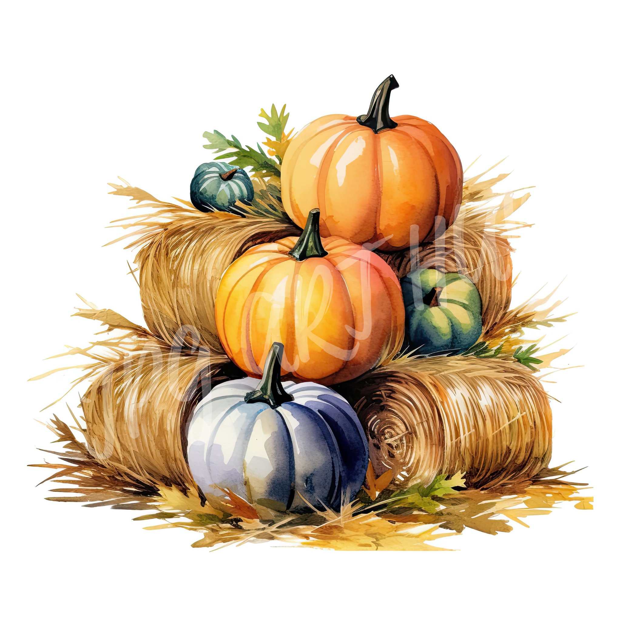 Watercolor Fall Season Clipart Bundle, Autumn Clipart, High Quality JPG ...