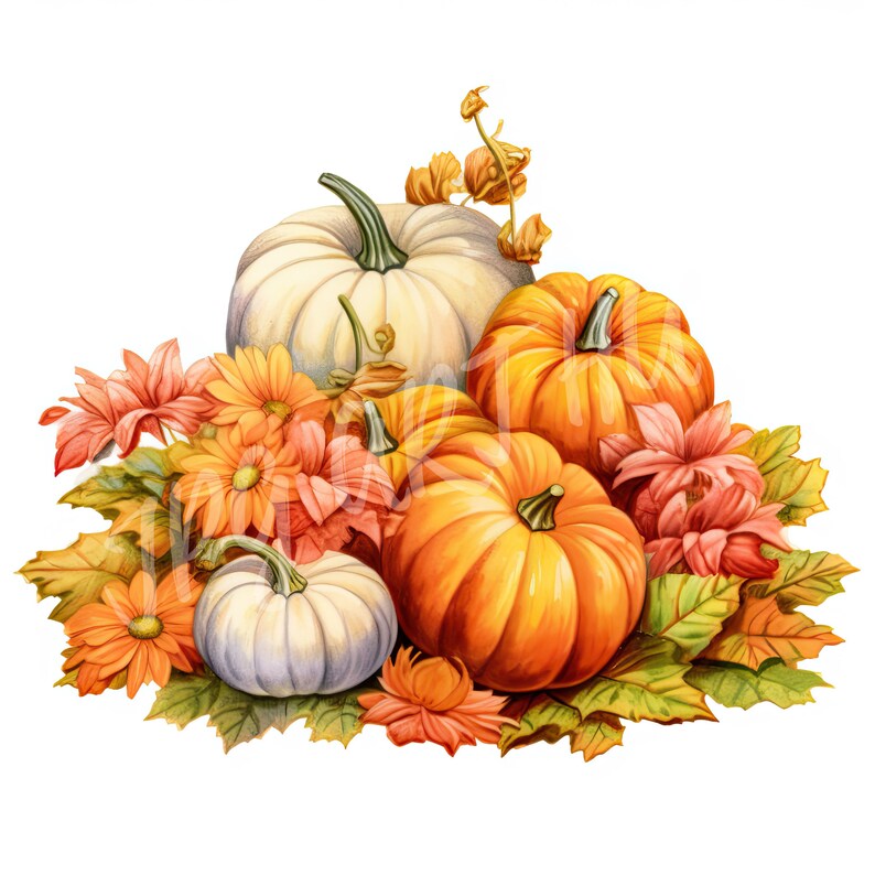 Watercolor Fall Season Clipart Bundle Autumn Clipart High - Etsy