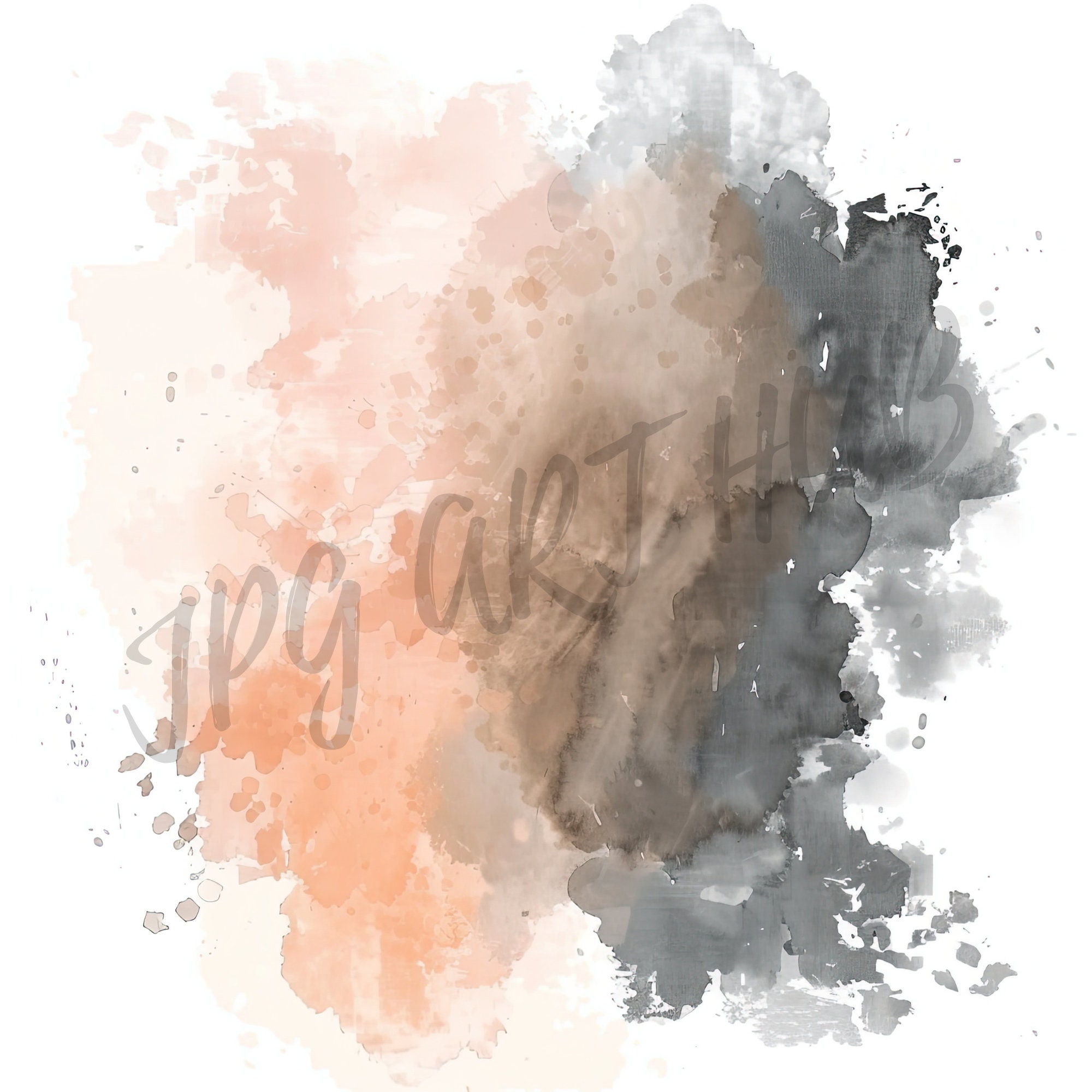 Watercolor Neutral Splatter Clipart, Digital Download, Splashes Neutral ...