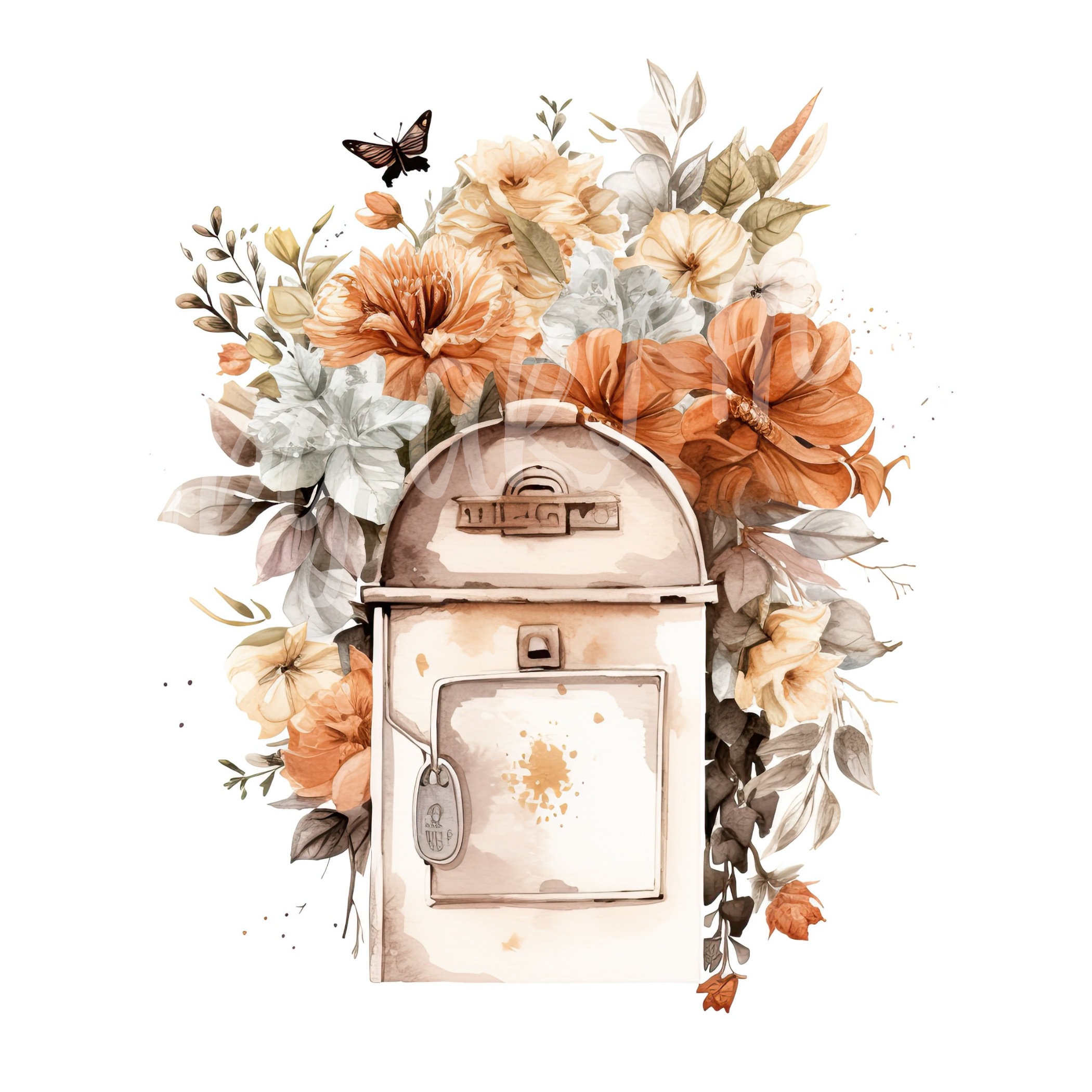 Watercolor Boho Clipart Bundle Boho Floral Digital Download - Etsy