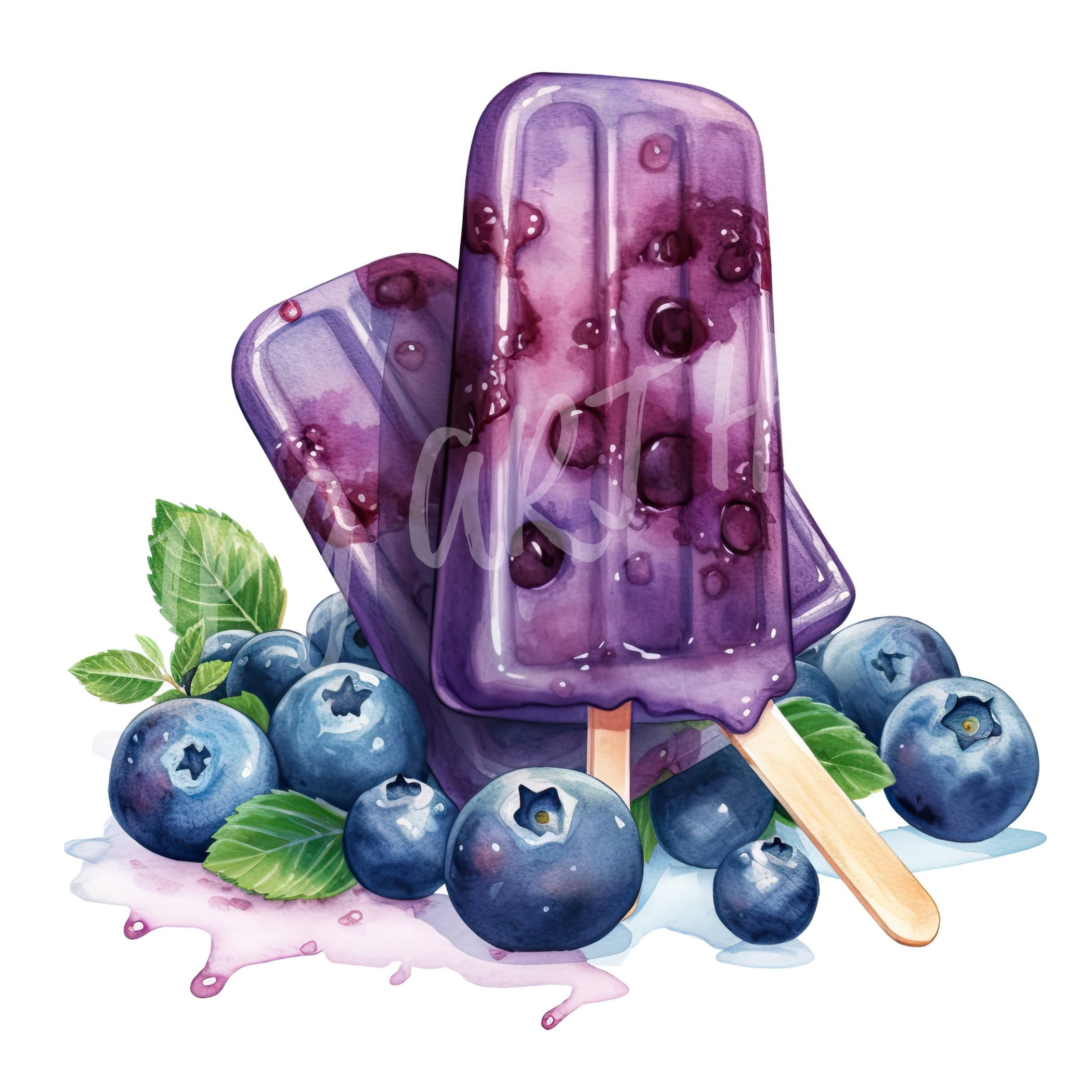 Watercolor Fruit Popsicles Clipart, Summer Popsicle, Watercolor Clipart ...