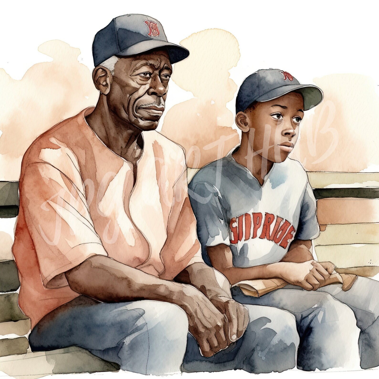 Watercolor Father's Day Clipart, Father Clipart, Child Clipart, Dad ...