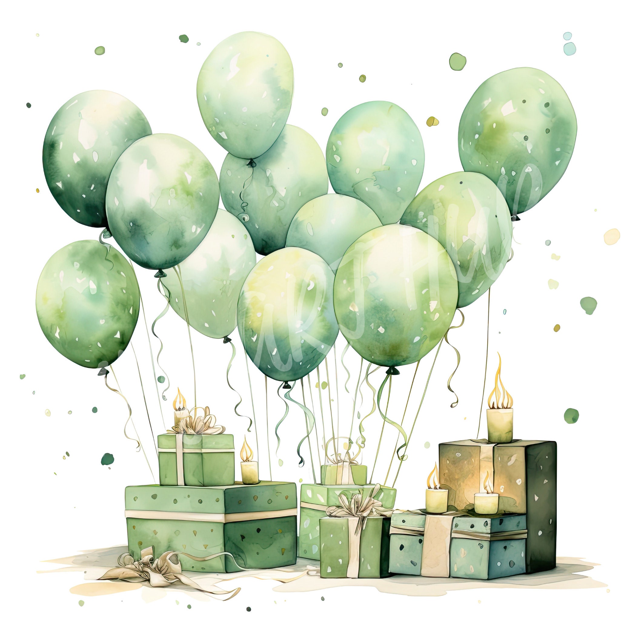 Watercolor Cute Turtle Clipart, Birthday Clipart, Watercolor Turtle ...