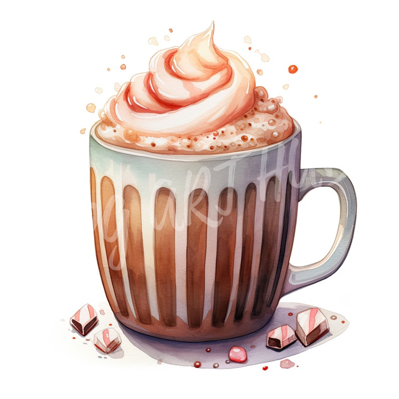 Heiße Schokolade Clipart, hohe Qualität JPG, digitaler Download ...