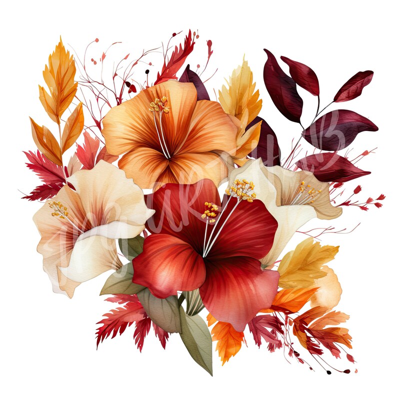 Watercolor Fall Season Clipart Bundle Autumn Clipart High - Etsy