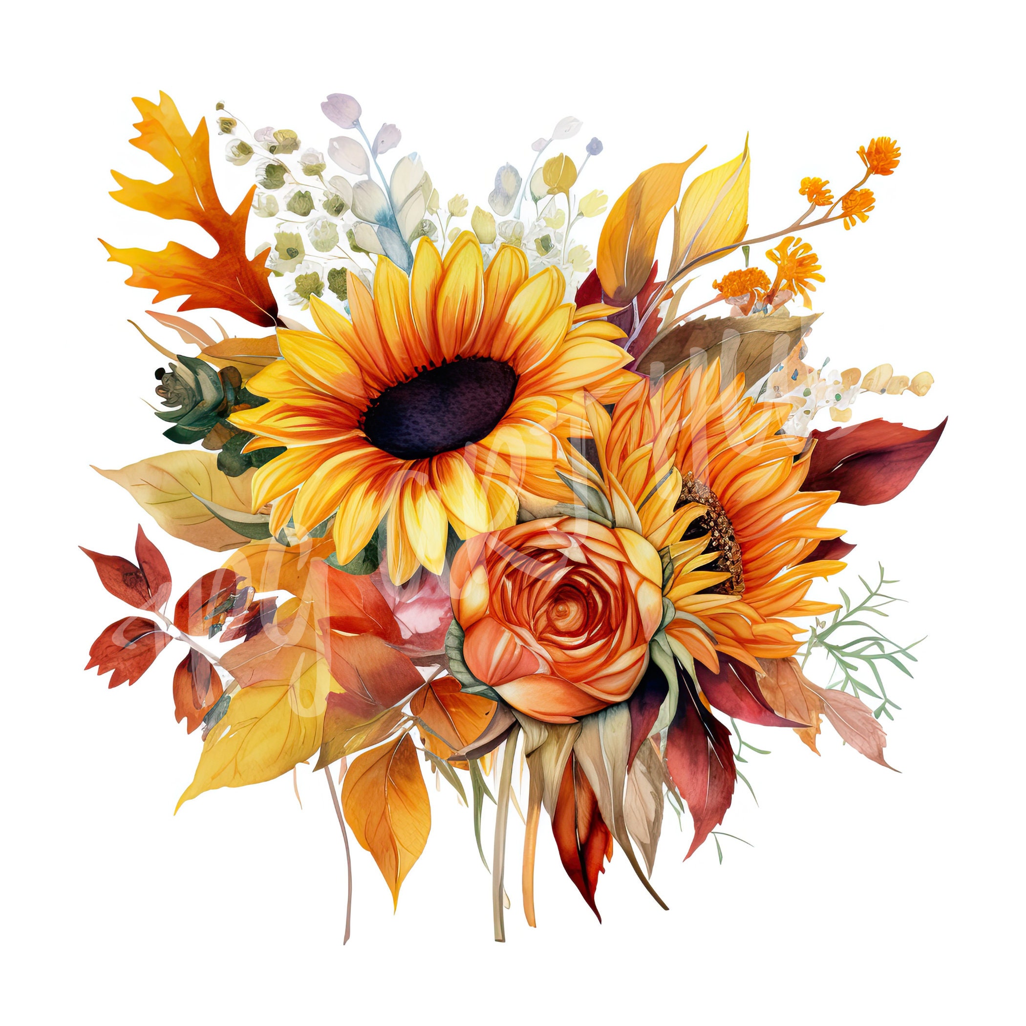 Watercolor Fall Season Clipart Bundle, Autumn Clipart, High Quality JPG ...