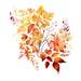 Watercolor Autumn Leaves Clipart, Autumn Clipart. High Quality JPG ...