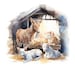 Watercolor Christmas Nativity Scene Clipart, High Quality JPG, Digital ...