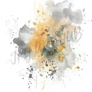 Watercolor Neutral Splatter Clipart, Digital Download, Splashes Neutral ...