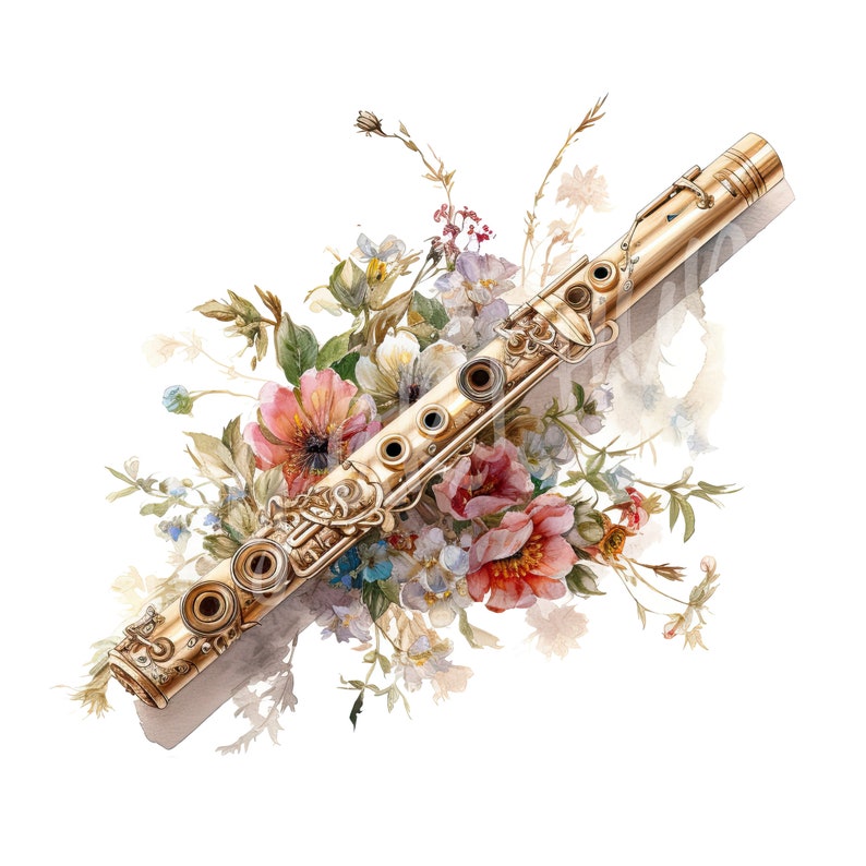 Watercolor Musical Instrument Clipart, Orchestra Clipart, Digital ...