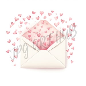 Watercolor Valentine's Day Clipart, Romantic Clipart, High Quality JPG ...