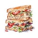 Watercolor Sandwich Clipart - Fast Food Clipart - Food Illustration ...