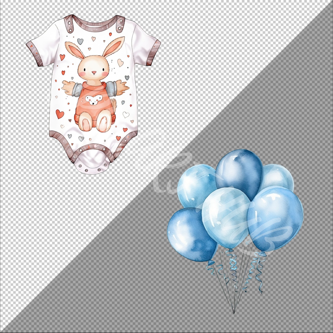 Watercolor Boy Baby Shower Clipart, Boy Clipart, Baby Clipart PNG ...