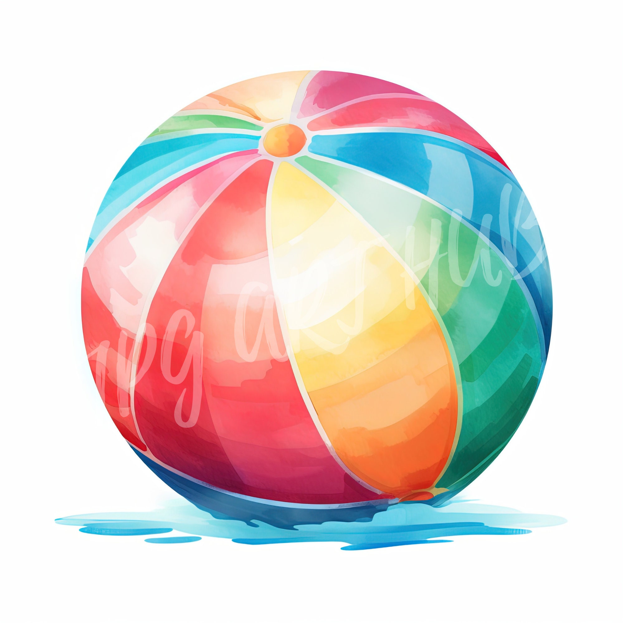 Watercolor Beach Clipart Super Pack, Summer Clipart, Tropical Beach ...