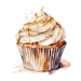 Watercolor Cupcakes Clipart, Cupcake Illustration, Dessert Clipart ...
