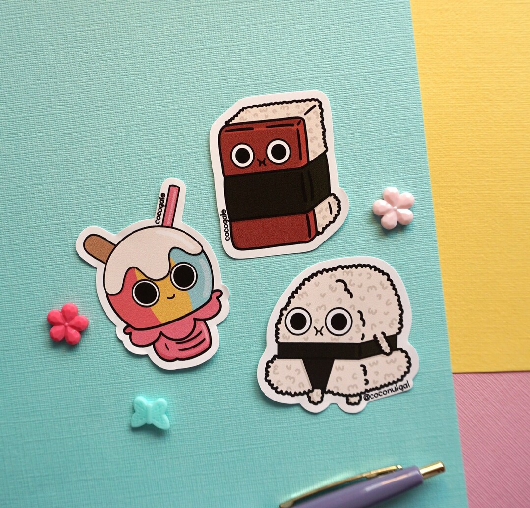 Hawaii Food Sticker Pack - Etsy