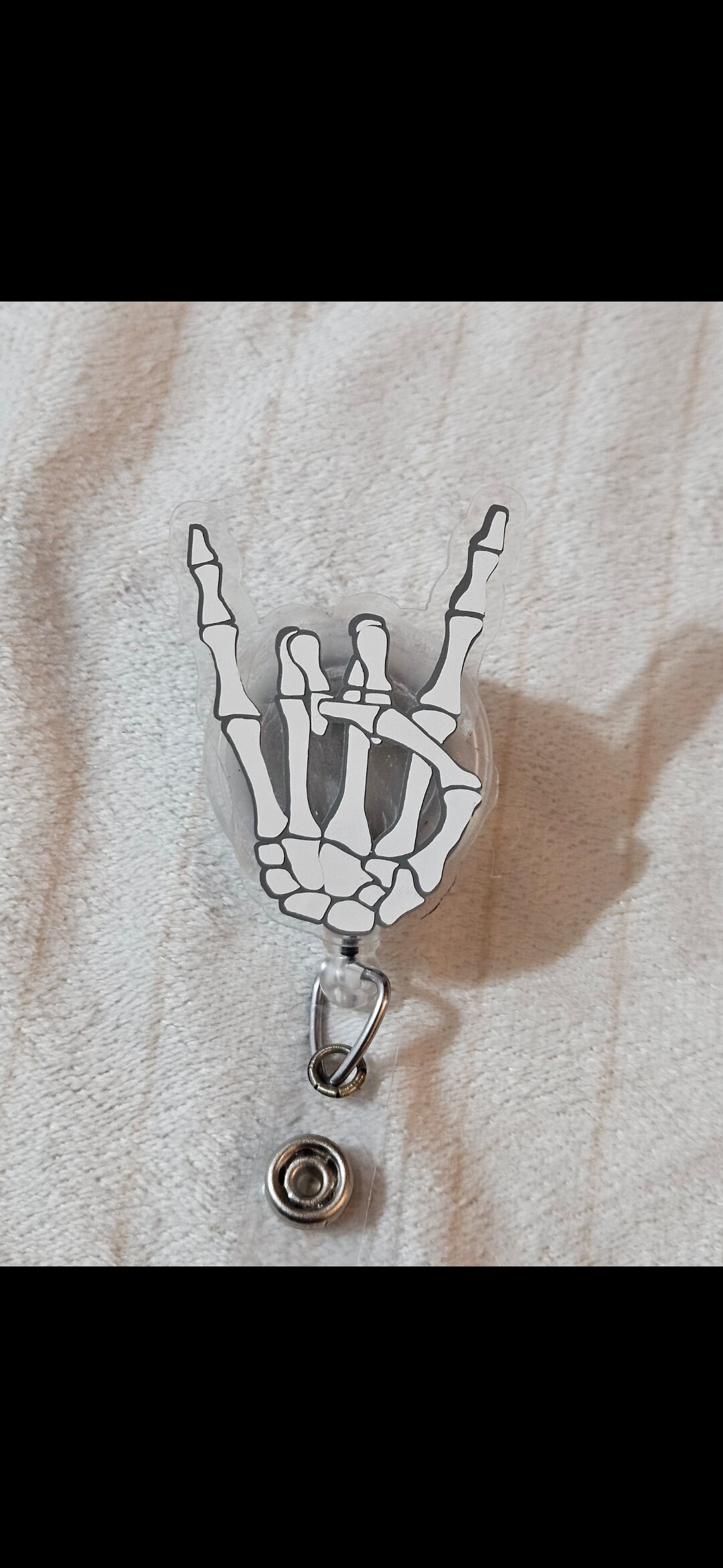 Skeleton Hand NO GLITTER Radiology Retractable Badge Reel - Etsy