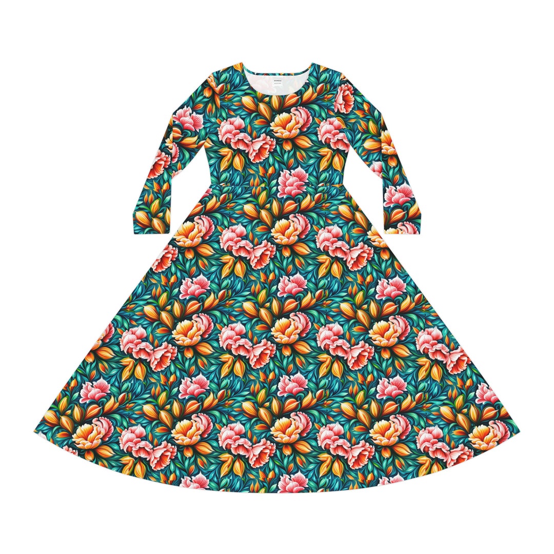 Women's Elegant Flower Dance Dress - Etsy