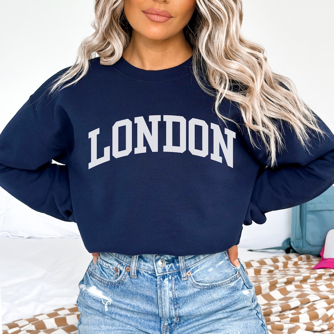 London Sweatshirt, London Crewneck, England Sweatshirt, College London ...