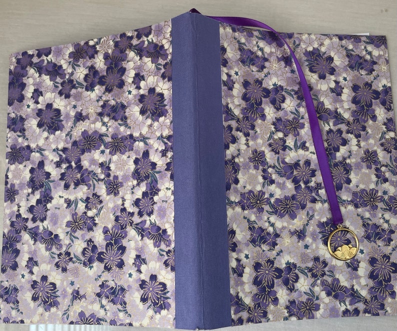 Violet Cherry Blossoms Washi Paper Journal - Etsy
