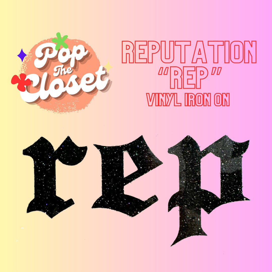 Taylor, Reputation, rep, Glitter Vinyl Iron On - Etsy