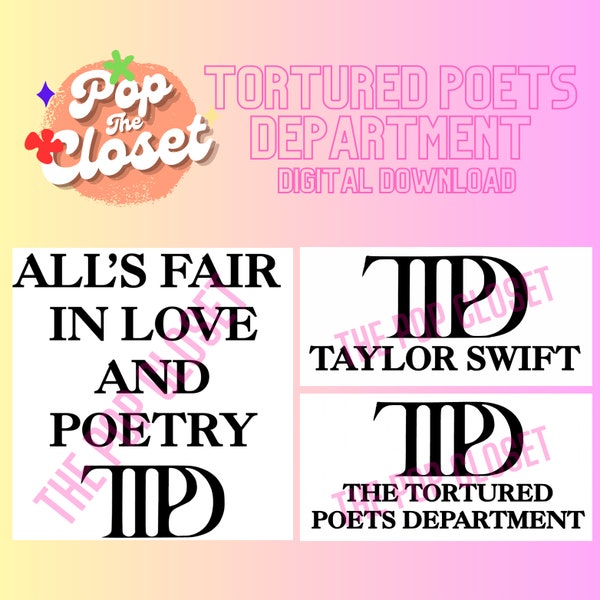 Tortured Poets Department Svg Bundle - Etsy
