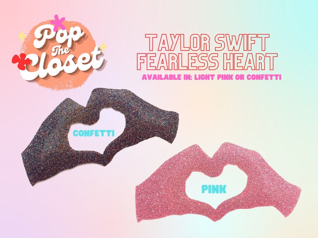 Taylor Fearless Heart Glitter Vinyl Iron On - Etsy