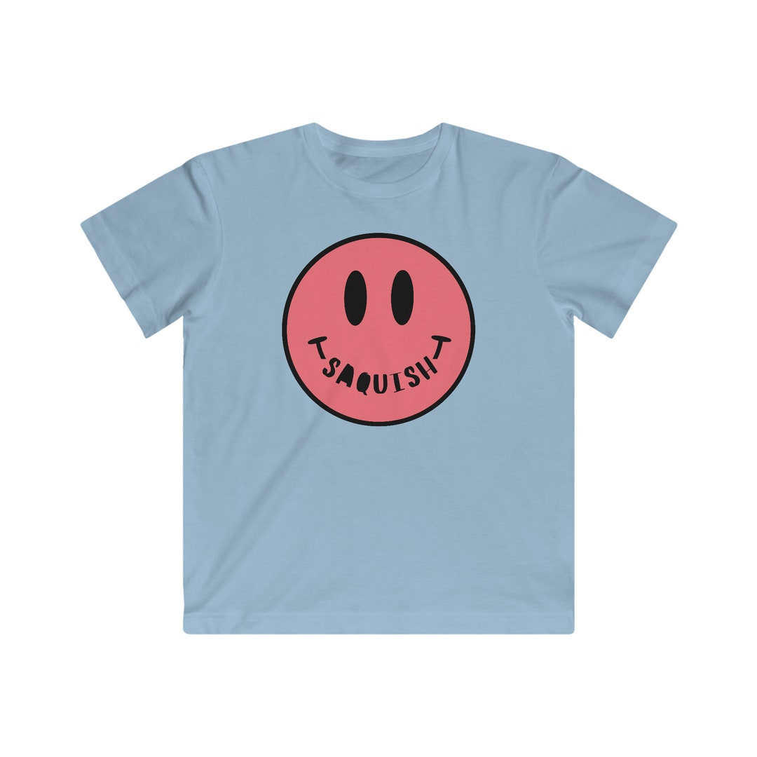 Kids Saquish Pink Smiley Face Tee - Etsy