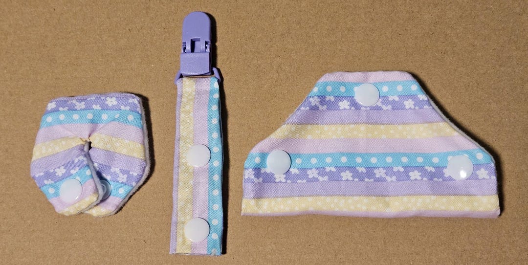 Feeding Tube Sets • Pastel Stripes • Tube Pad, Port/valve Cover, Tube ...