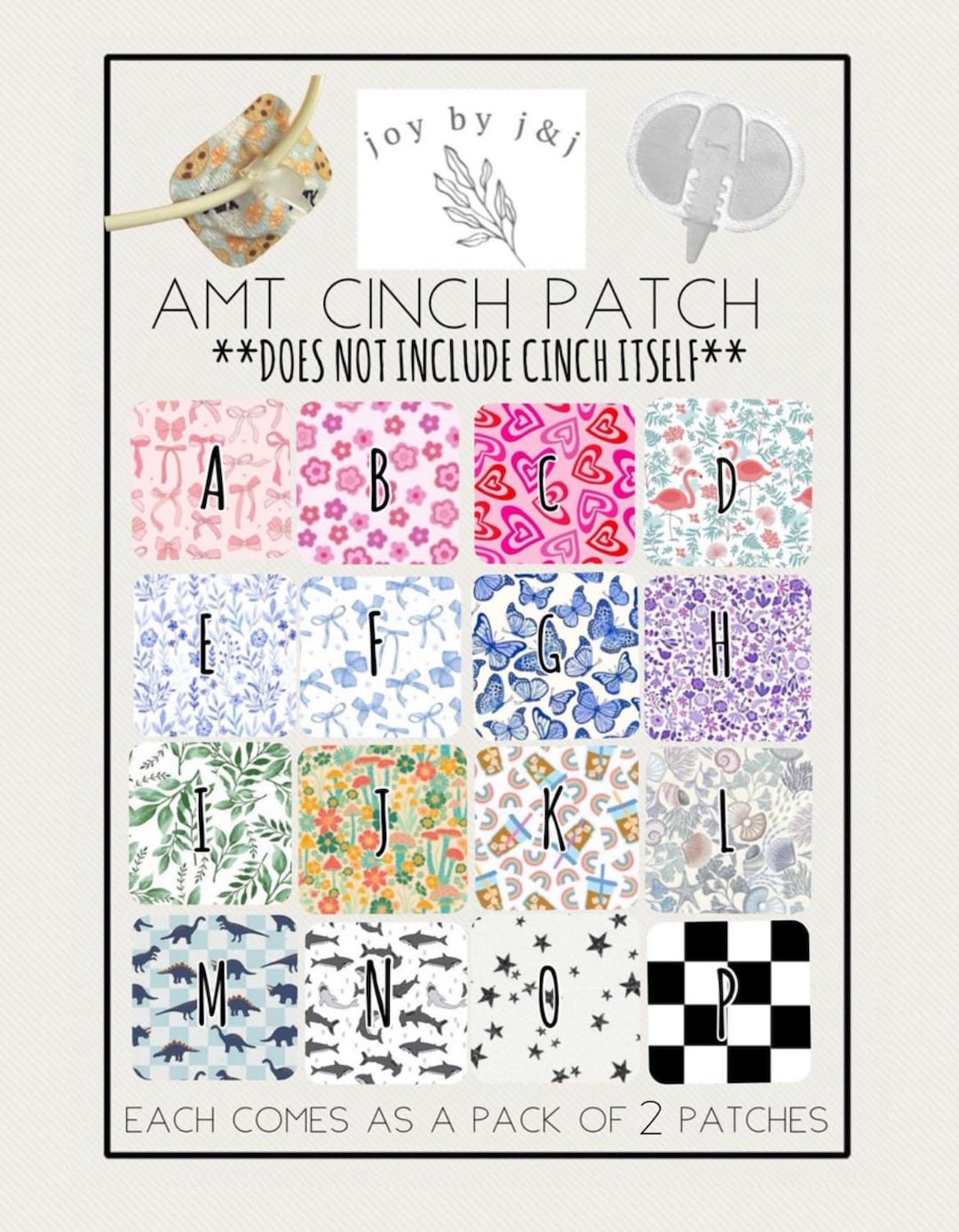 AMT Cinch Patch • Securement Device Overlay • Does NOT Include Cinch ...