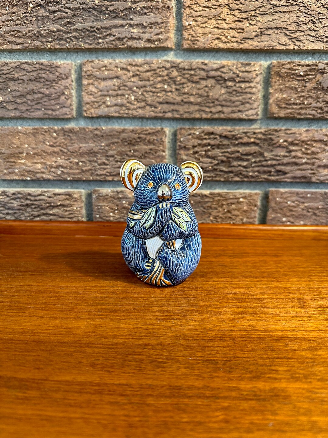 Artesania Rinconada Blue Koala Bear Figure - Etsy