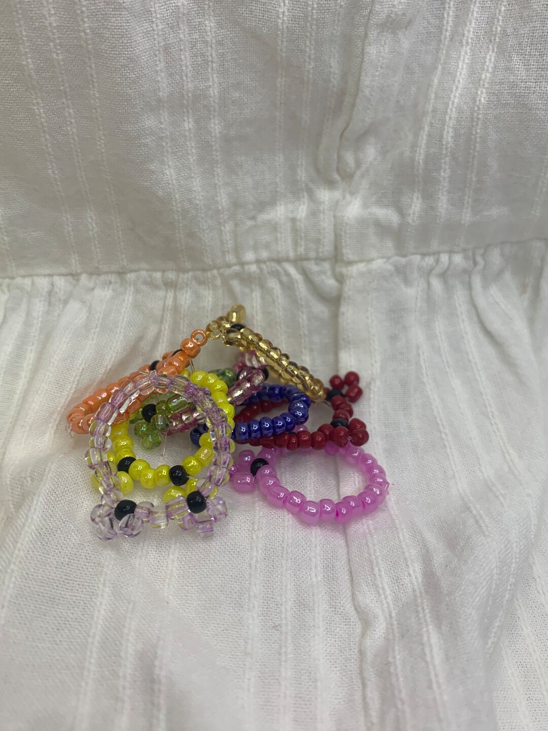 Beaded Frog Rings - Etsy